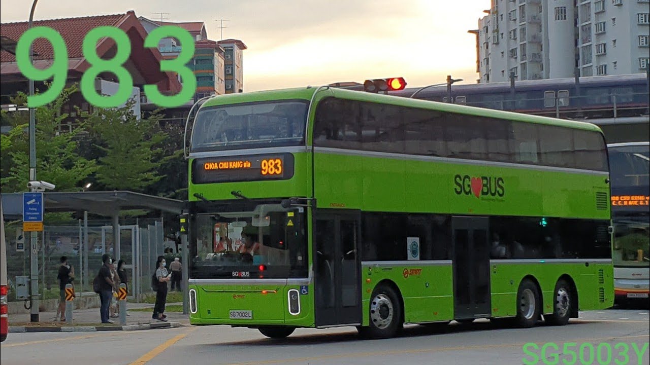 Smrt Buses Bus Services 983 First Day With Double Decker Electric Buses ...