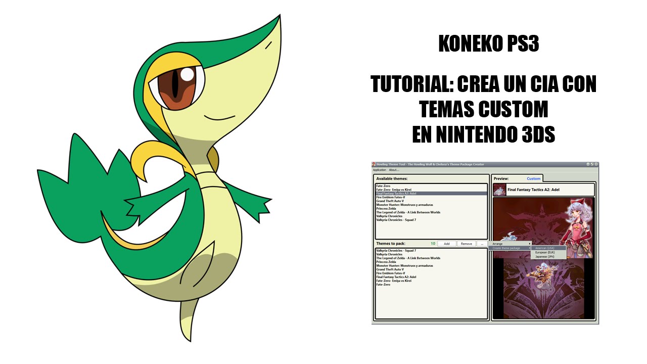 Tutorial: Crear CIA con temas Custom Nintendo 3DS - YouTube