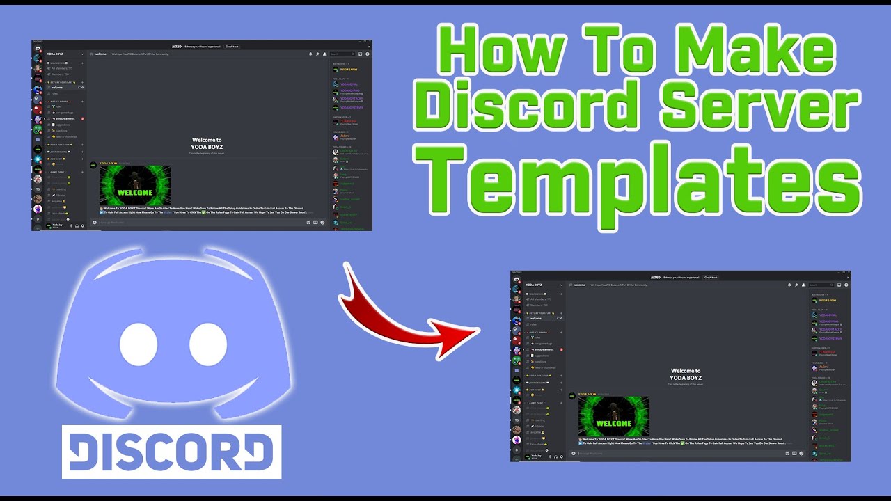 How To Make A Discord Server Template 2021 - YouTube