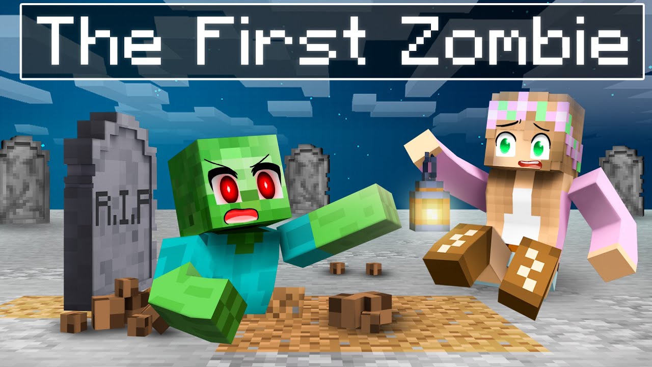 The FIRST minecraft ZOMBIE - YouTube