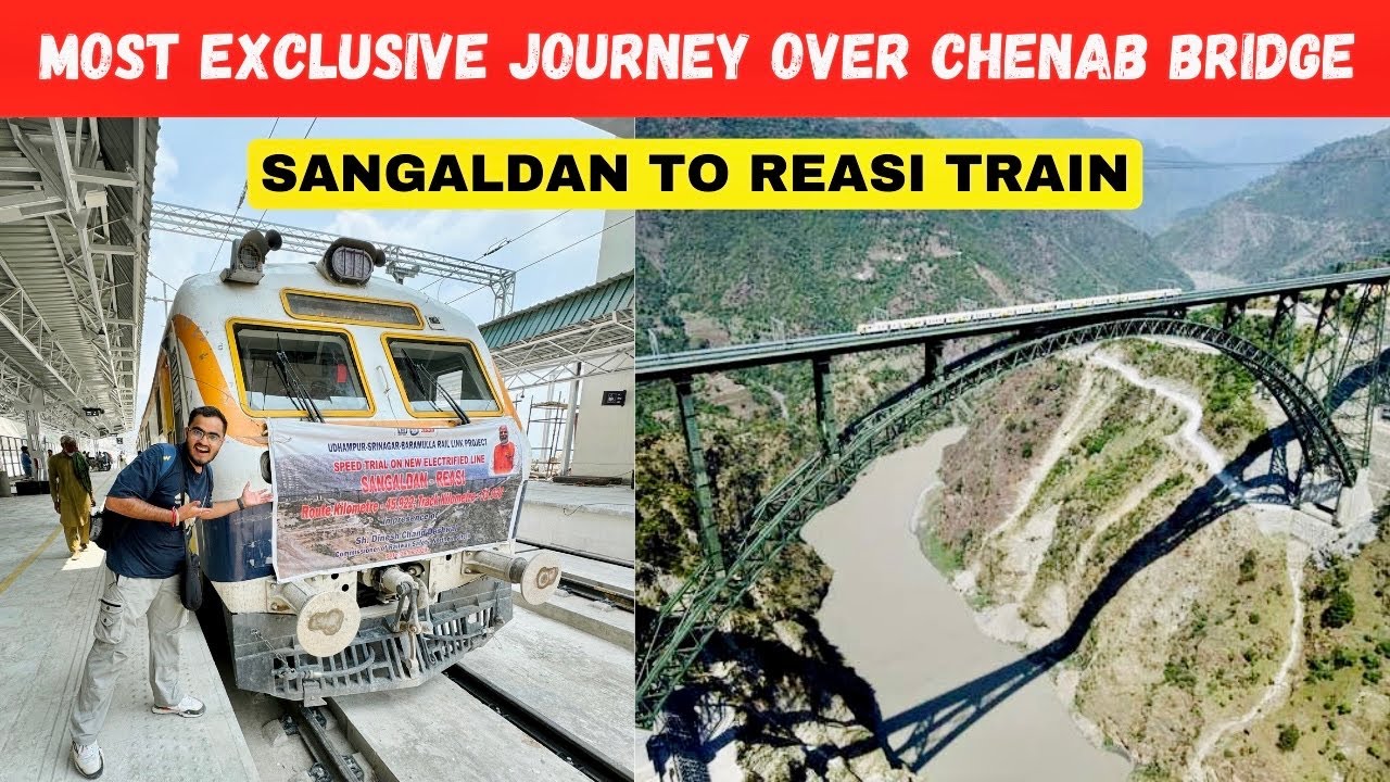 Most Exclusive First Train Journey Through Chenab Bridge | Reasi to ...
