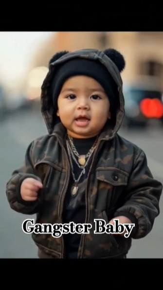 Baby Gangster Rapper Struts Down the Block with Gold Chains | Crazy ...