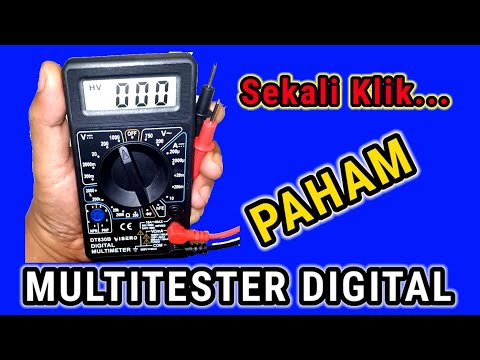 cara menggunakan avometer/multimeter digital untuk pemula (belajar elektronik dasar)