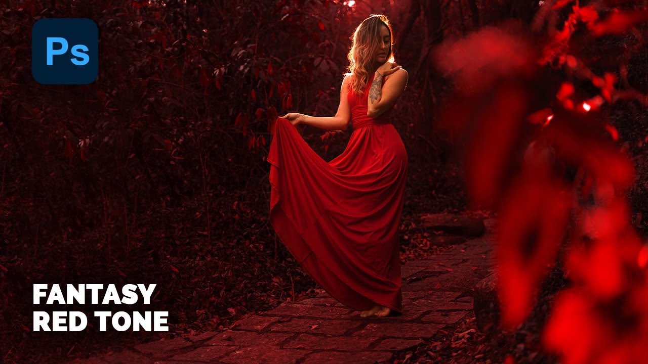 Get fantasy red color tone in Photoshop | Red Theme Color Grading ...