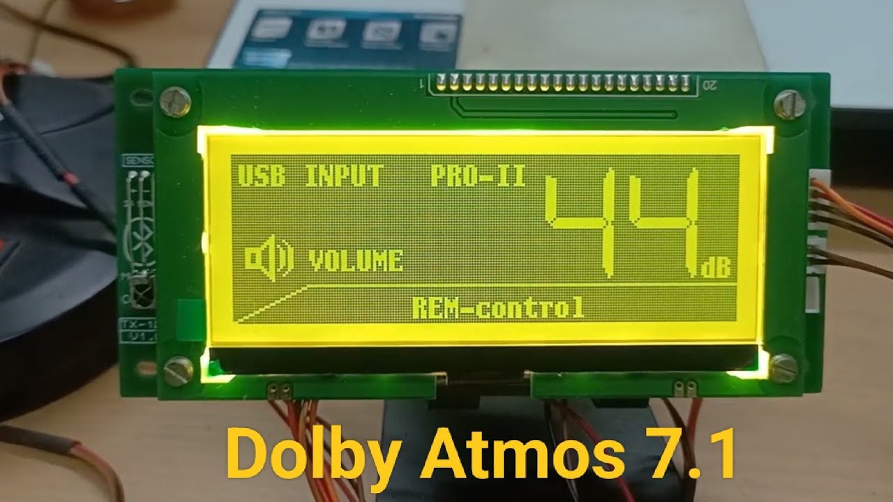 IMRANICS GLCD19264 5.1 & 7.1 DTS DOLBY ATMOS DECODER DISPLAY UNIT - YouTube