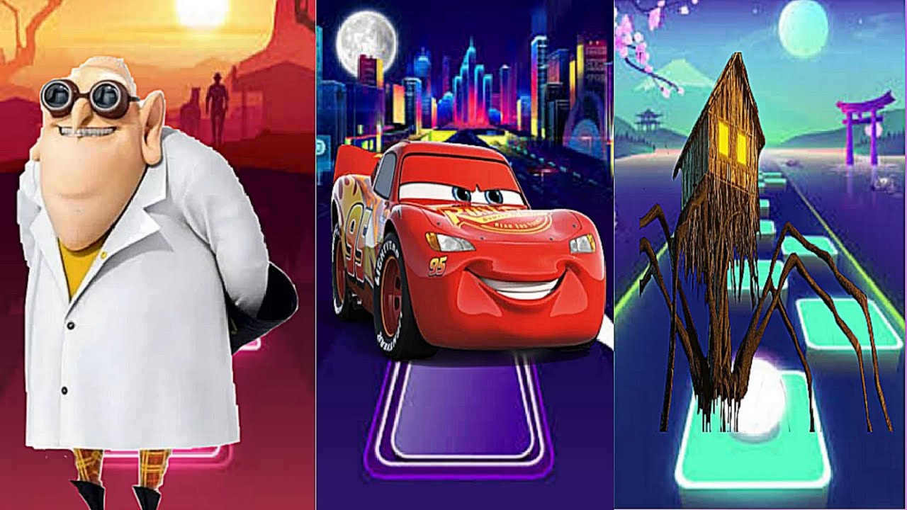 Despicable Me 4 vs House Head vs Cars with an amazing jump. Tiles Hop ...