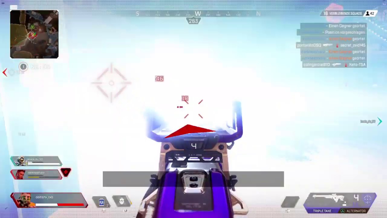 Apex, One shot two kills with triple take - YouTube