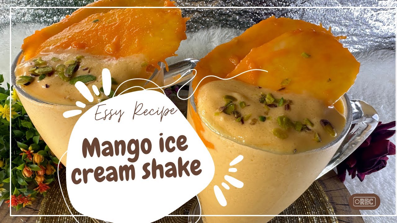Mango ice cream shake Recipe | Mango Milkshake without Milk | How to ...