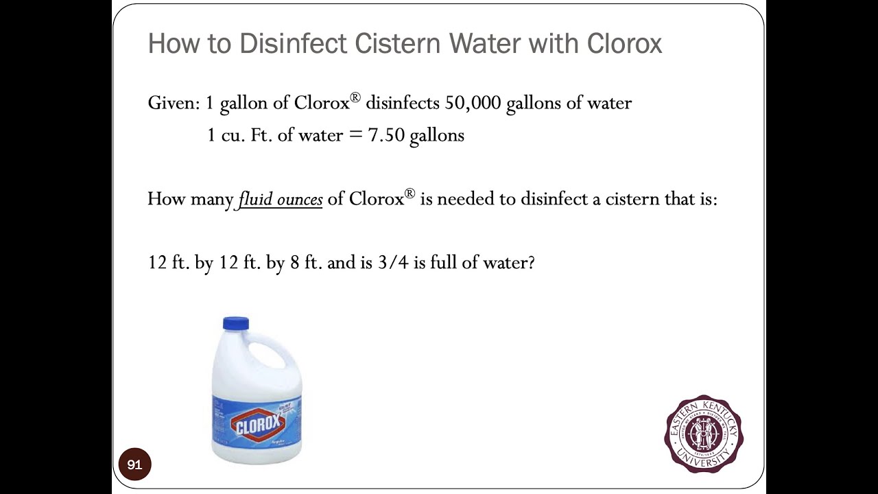 Disinfection of Cisterns and Field Disinfection of Water Sources - YouTube