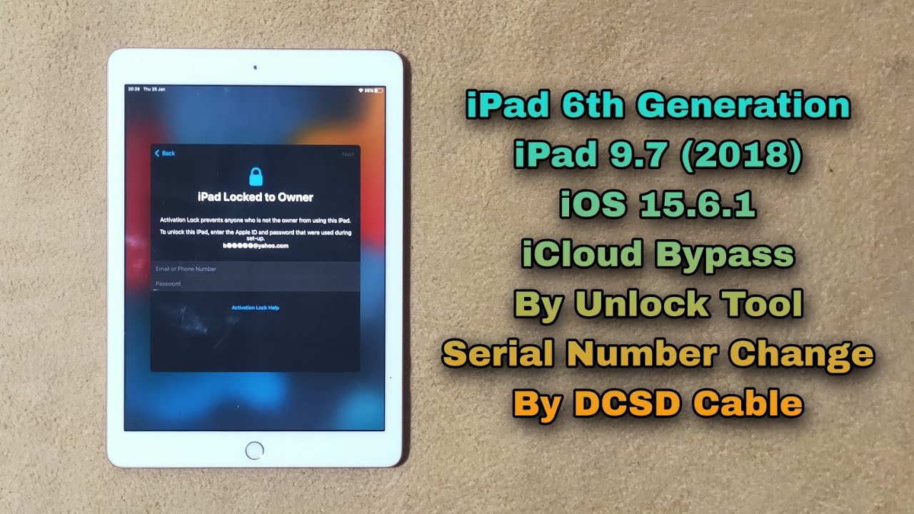 How To iPad 6th Generation iOS 15.6.1 iCloud Bypass By Unlock Tool in ...