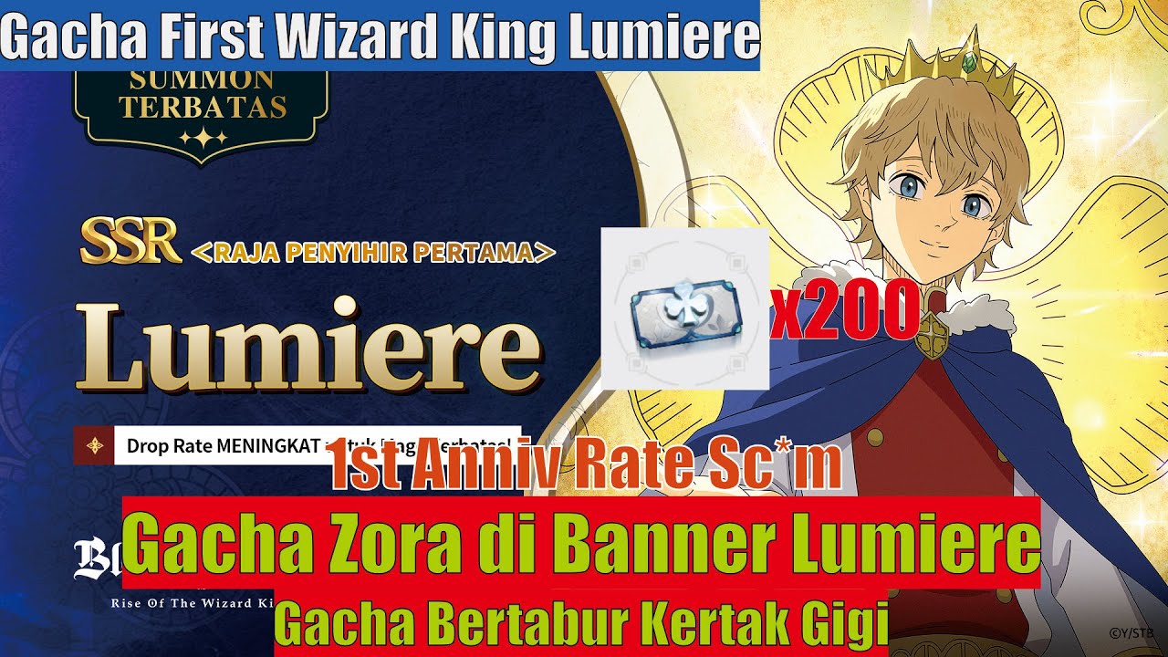 Gacha Zora di Banner 1st Anniv Limited First Wizard King Lumiere ...