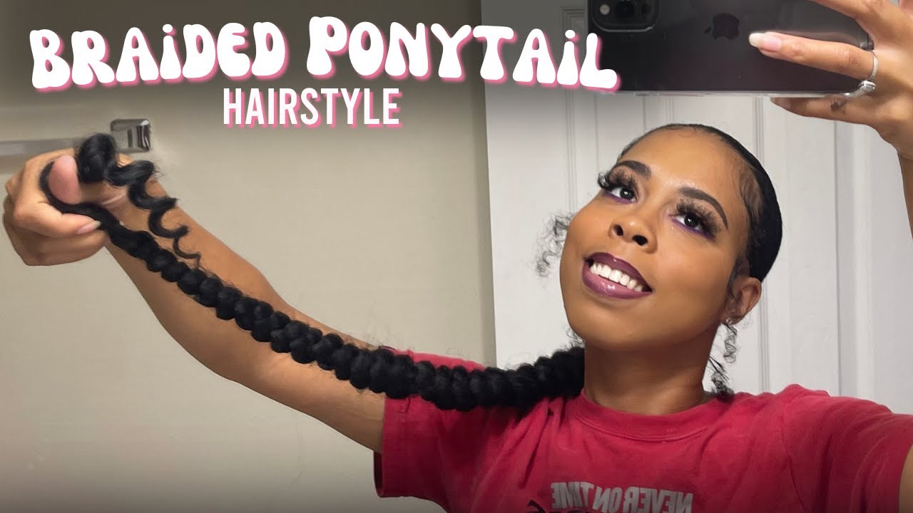 Slick Back Braided Ponytail| Ft. Outre xpression hair - YouTube