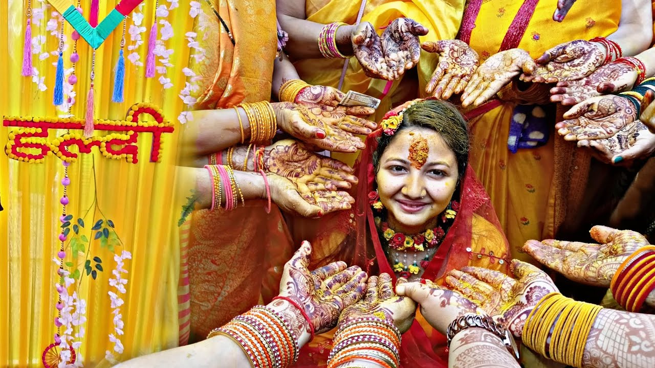 Mangal Snaan (Haldi Hath) || Garhwali Wedding || Mangal Geet || Rishi ...