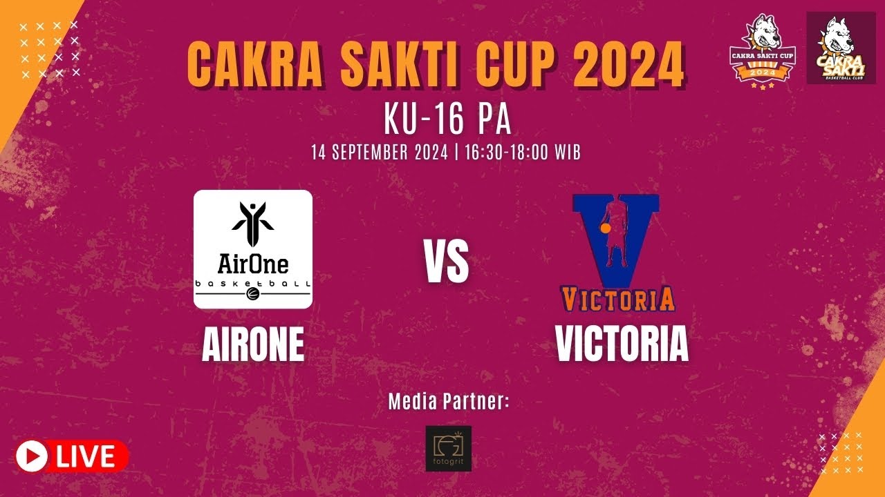 [CAKRA SAKTI CUP 2024] AIRONE VS VICTORIA KU-16 PUTRA - YouTube