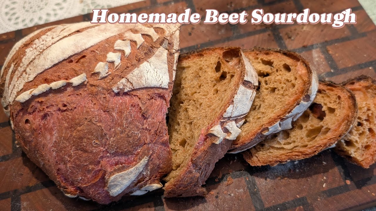 Beetroot Sourdough Bread Recipe | Crispy Crust, Soft Inside - YouTube