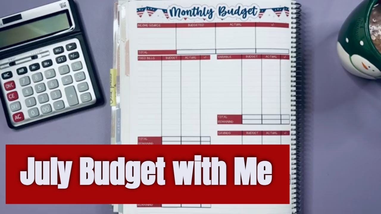 July Low Income Budget Set Up || How to Budget || Budget for Beginners ...