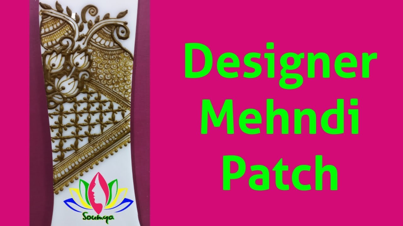 Designer Mehndi Patch For Practice - YouTube