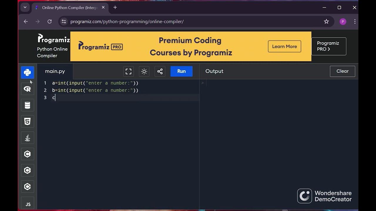 adding of two numbers easy python code - YouTube