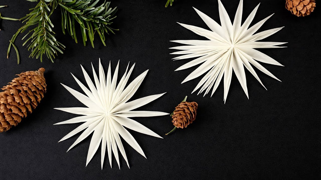 Less than 5 minutes How to make a DIY star home decor with paper - YouTube