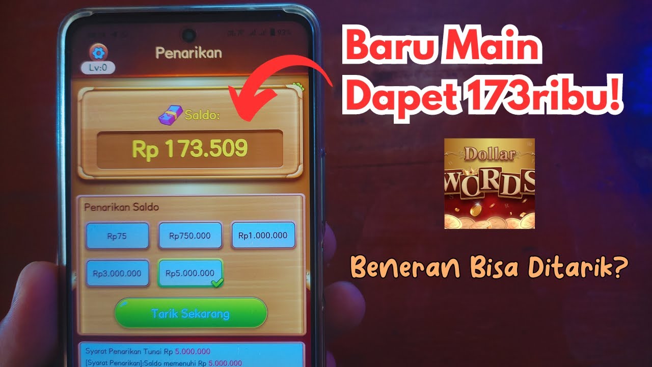 Dollar Words Game Penghasil Uang Dan Saldo DANA Apakah Membayar Opsi dollar-words-game-penghasil-uang-dan-saldo-dana-apakah-membayar-opsi