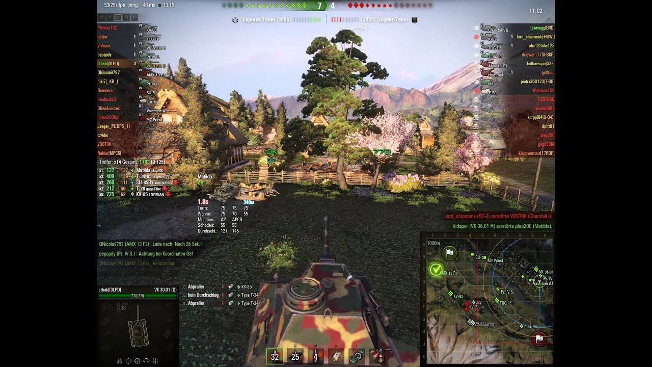 VK3001D Verstecktes Dorf Einzelgefecht kommentiert - YouTube