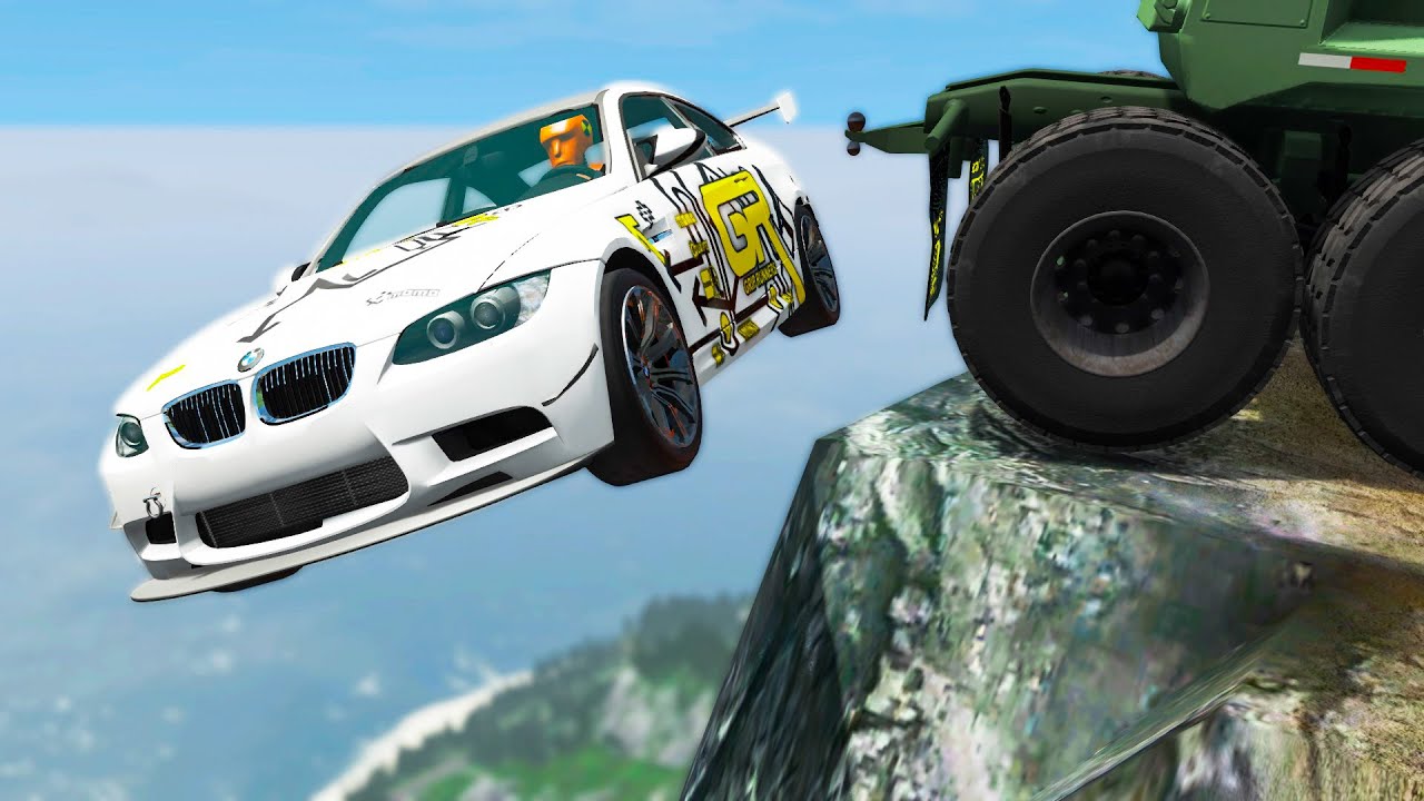 Cliff Drops Car Crashes #18 - BeamNG Drive | CRASHdriven - YouTube