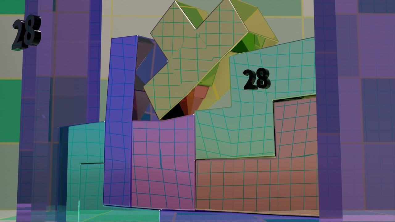 Glossy soft body tetris - YouTube