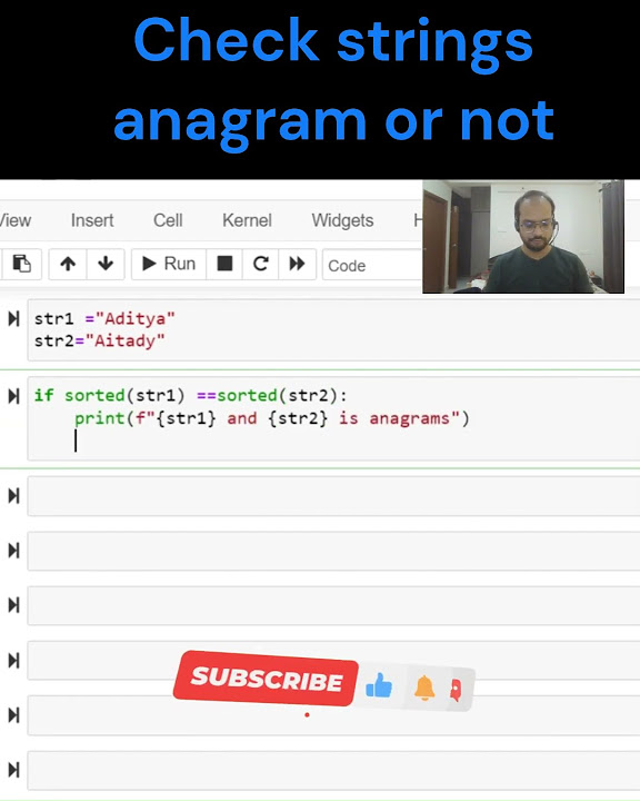 Check If Both Strings Anagram Of Not Phython Programminglanguage Viral Codeing