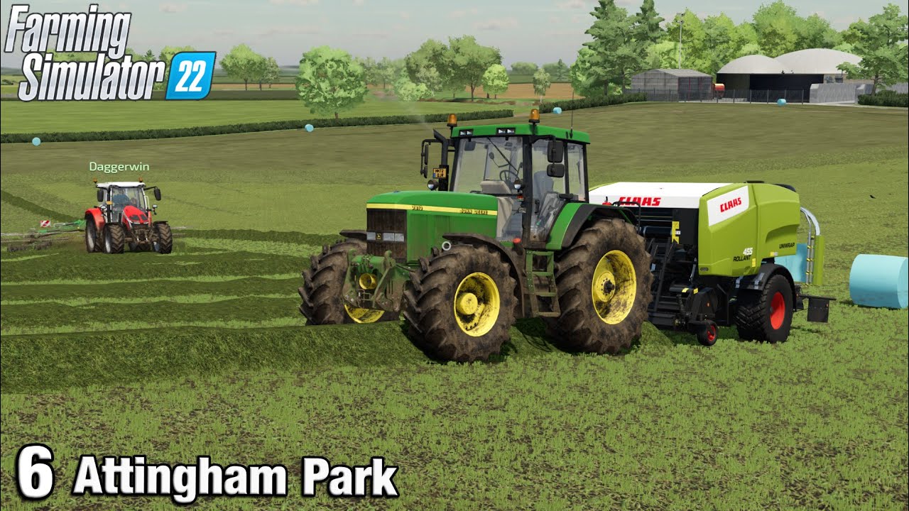 BALING AND WRAPPING SILAGE + HAY - CO-OP Multiplayer FS22 Attingham ...