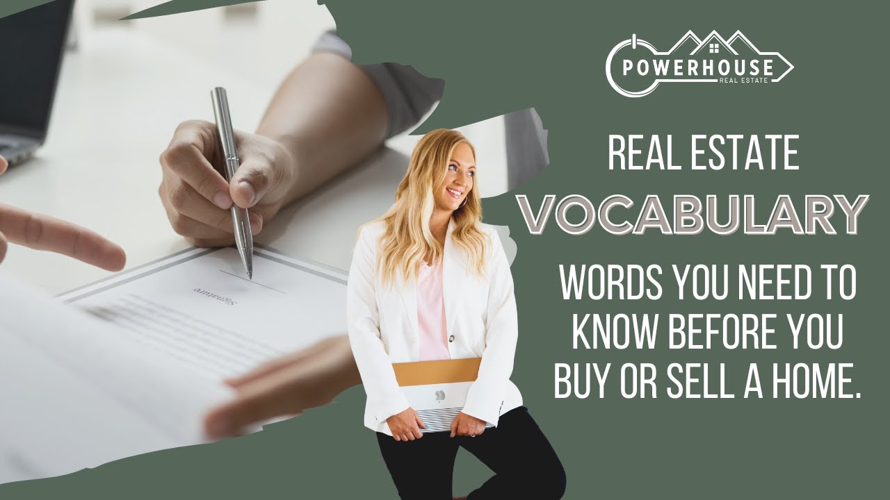 Real estate words you need to know before you buy or sell a home! - YouTube