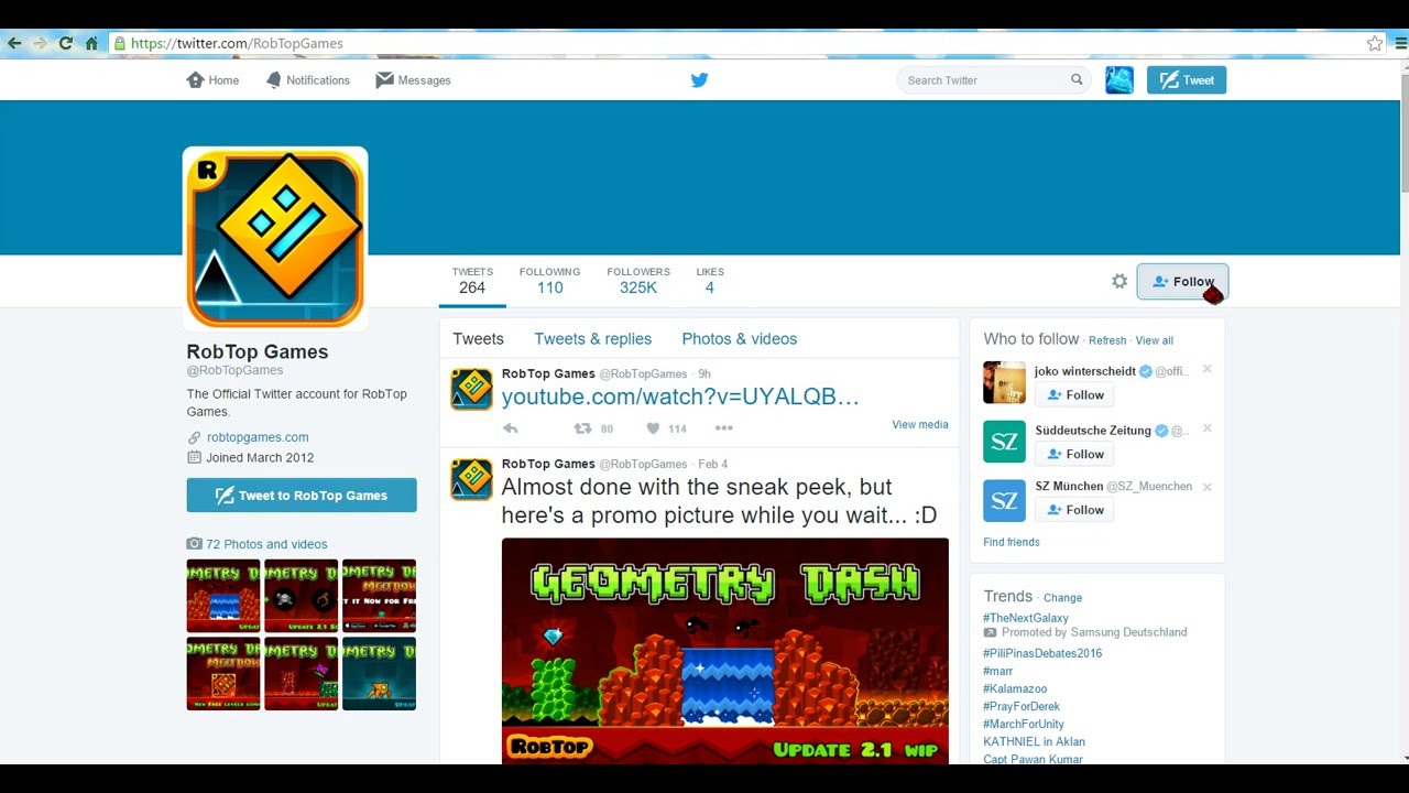 New Geometry Dash 2.1 Teaser by Robtop [+ My New Twitter Account] - YouTube