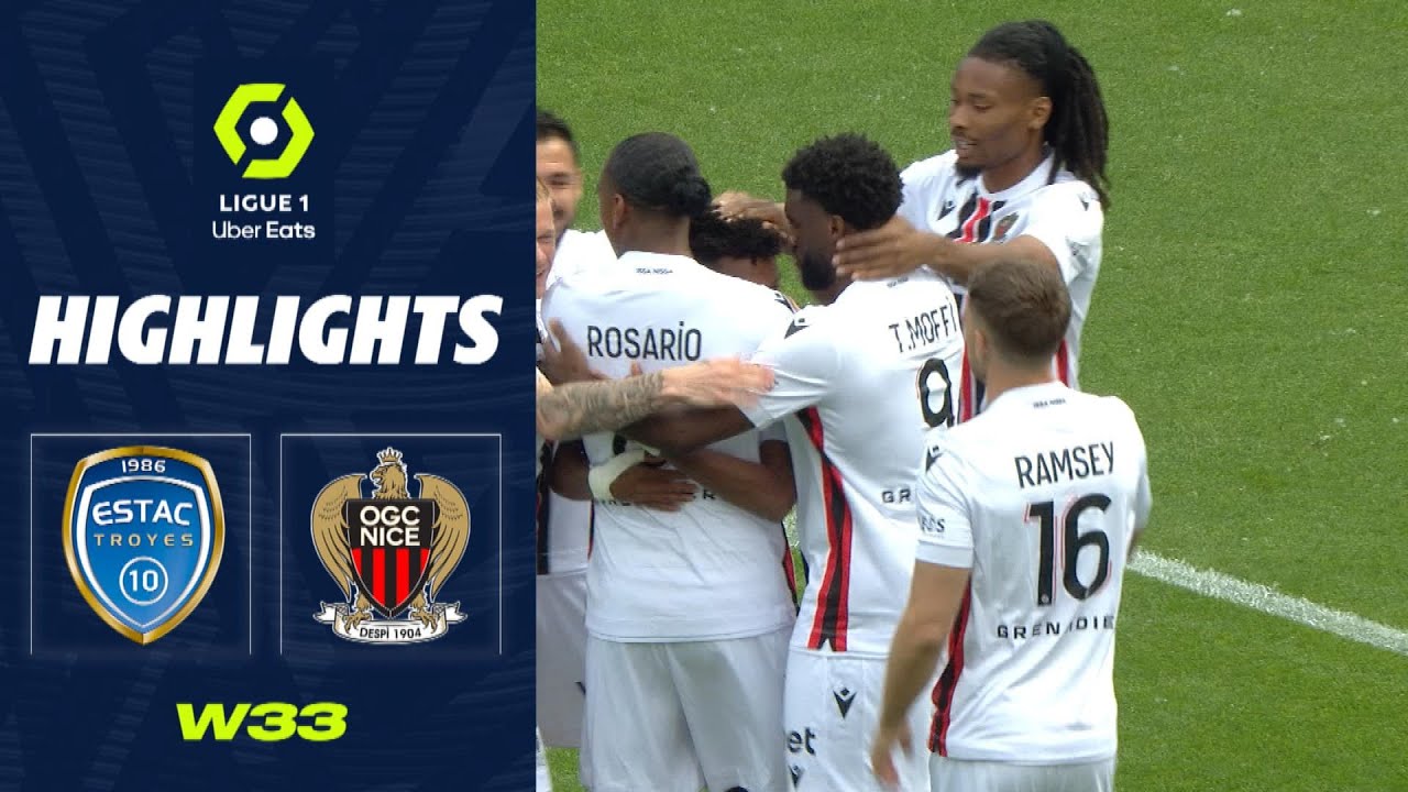 ESTAC TROYES - OGC NICE (0 - 1) - Highlights - (ESTAC - OGCN) / 2022 ...