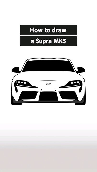 How to Draw a Toyota Supra MK5 Step by Step | A90 Easy Car Drawing ...