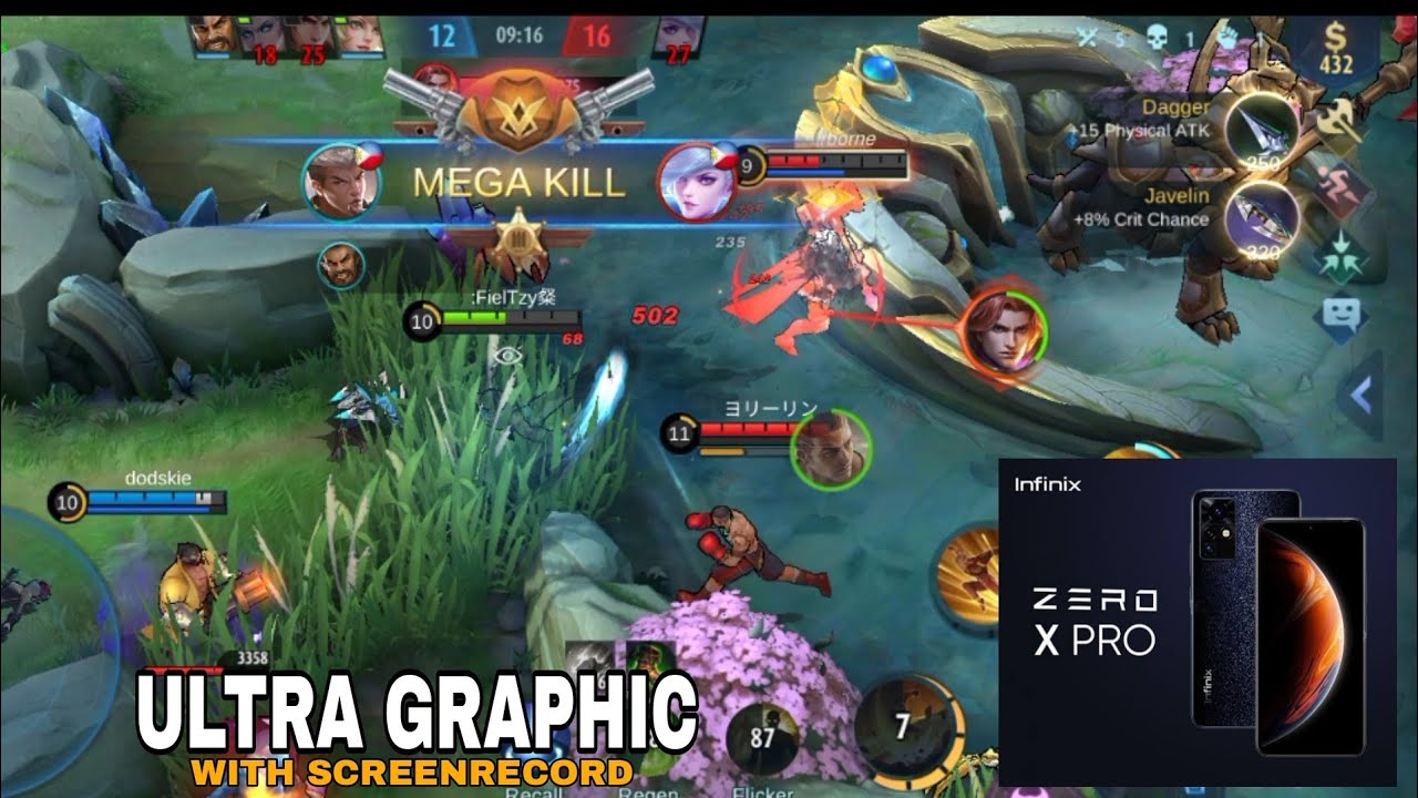 INFINIX ZERO X PRO MOBILE LEGEND TEST WITH SCREEN RECORDING! - YouTube