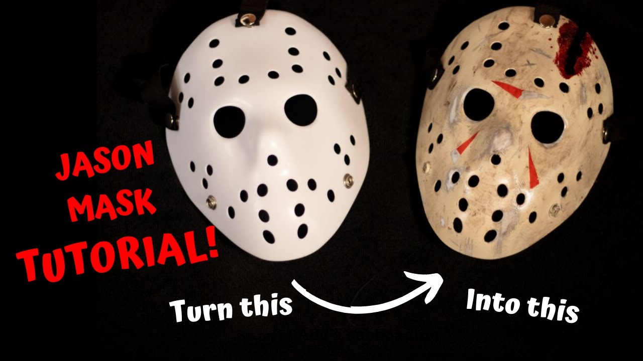 FRIDAY THE 13TH PART 4 JASON MASK TUTORIAL, HOW TO MAKE A CHEAP JASON ...