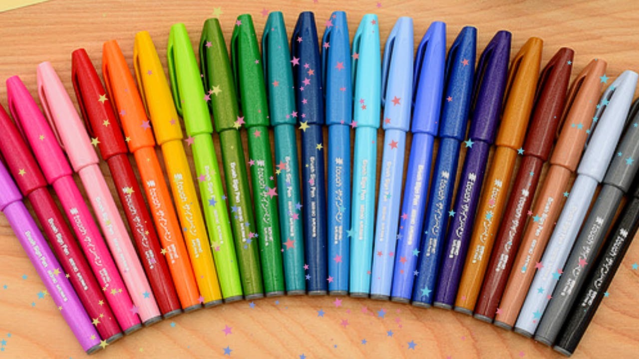 asmr colored pencil and pen | asmr marker - YouTube