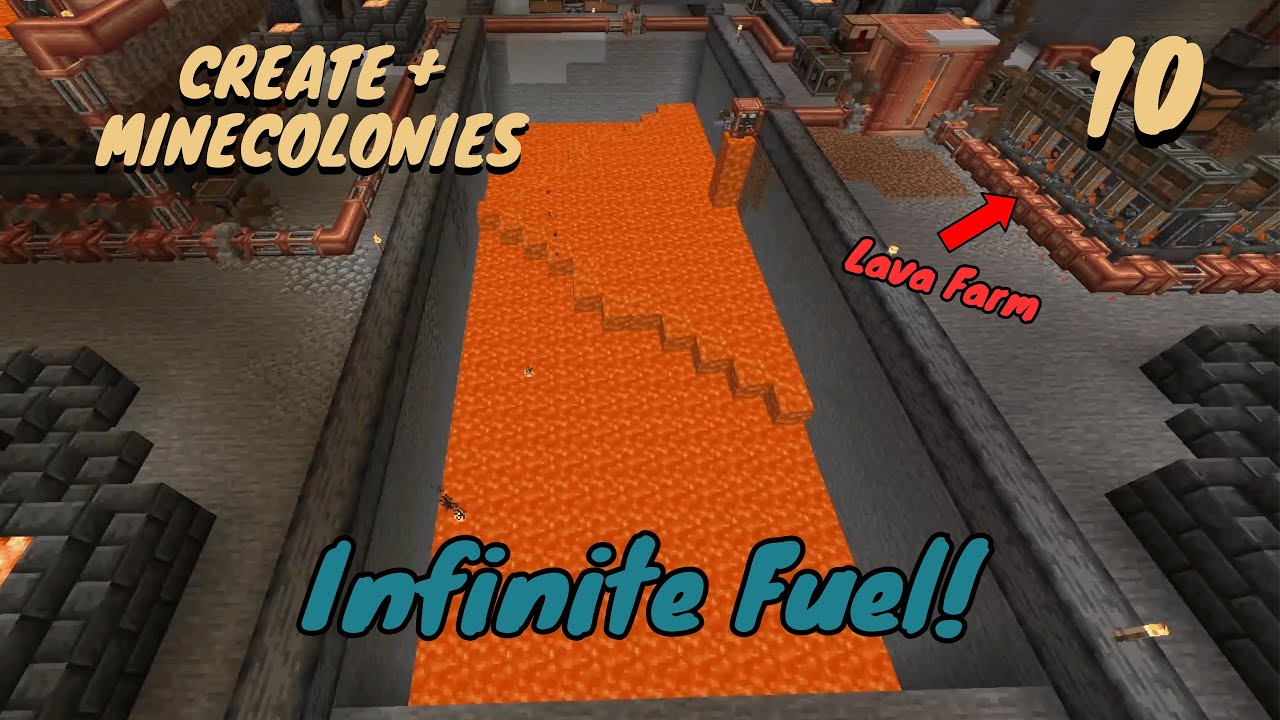 Create + Minecolonies - Lava Farming for Infinite Fuel! - YouTube