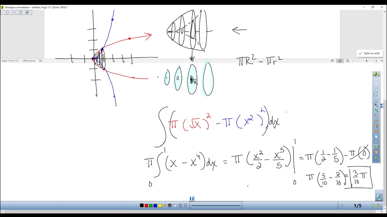Calculus 41B: Volume by Washer Method - YouTube
