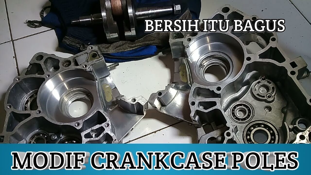 Modif mesin Ninja R RR tambal dan poles crankcase ninja - YouTube