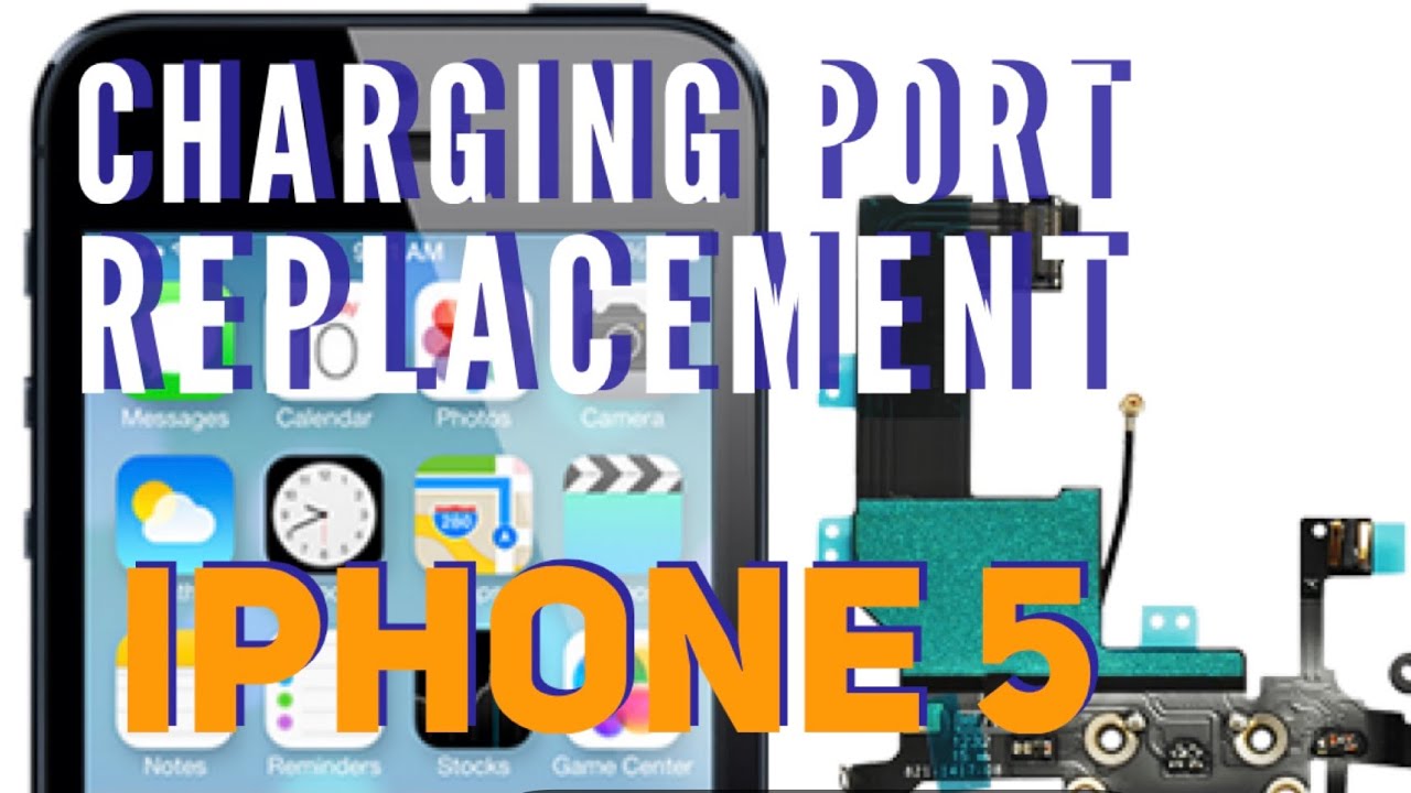 Charging port replacement -iPhone 5 - YouTube