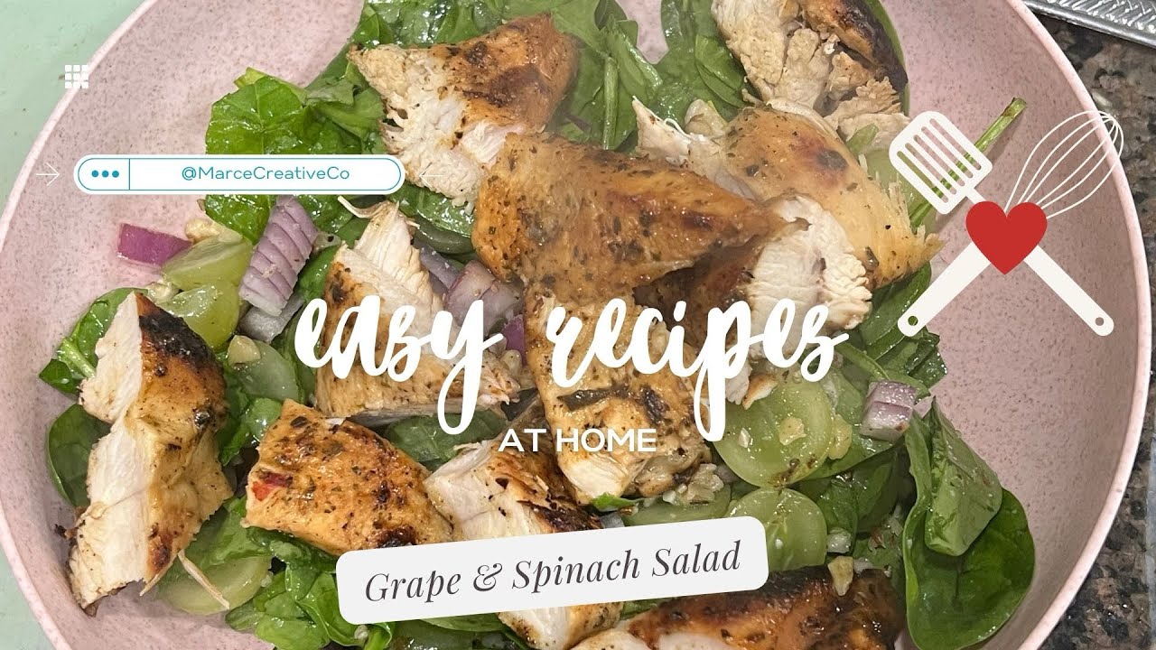 Easy recipe: Grape & spinach summer salad - YouTube