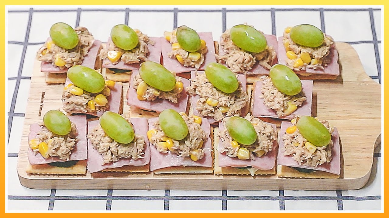 카나페 어른 아이 간식 | Canape Making | 과자 안주 추천메뉴 - YouTube
