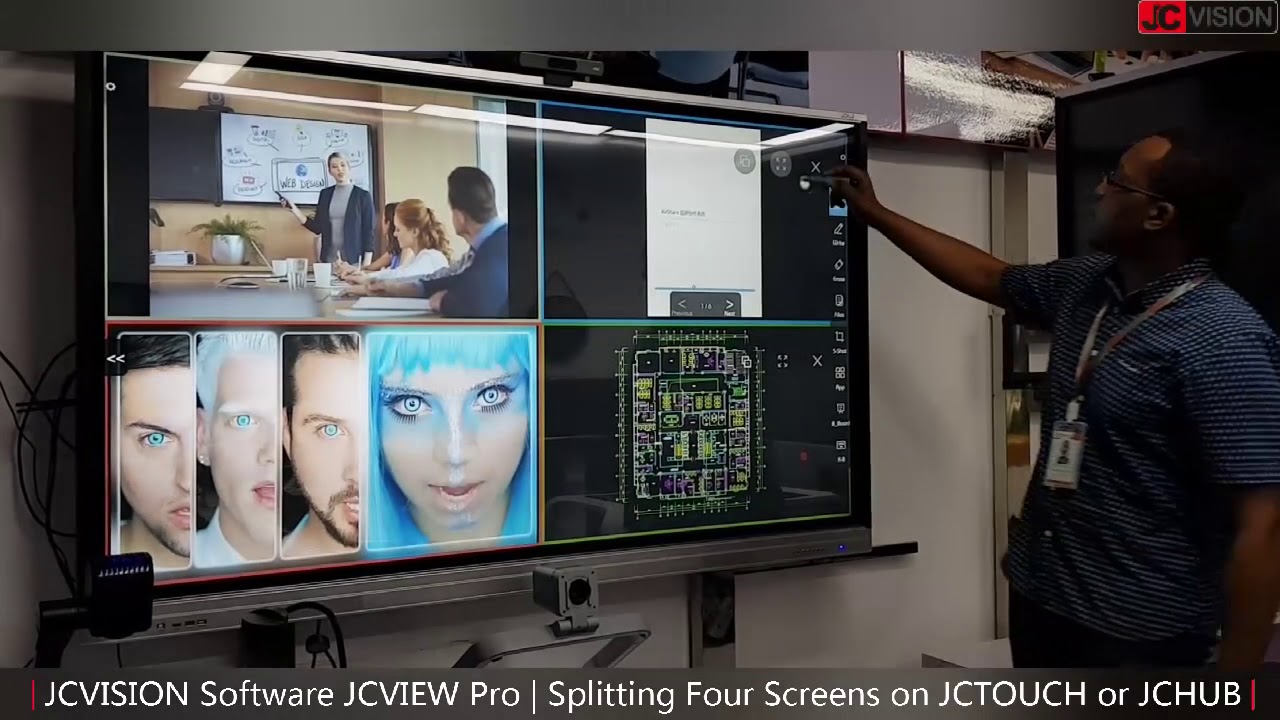 JCVISION Software JCView Pro | Splitting JCTOUCH /JCHUB With Four ...