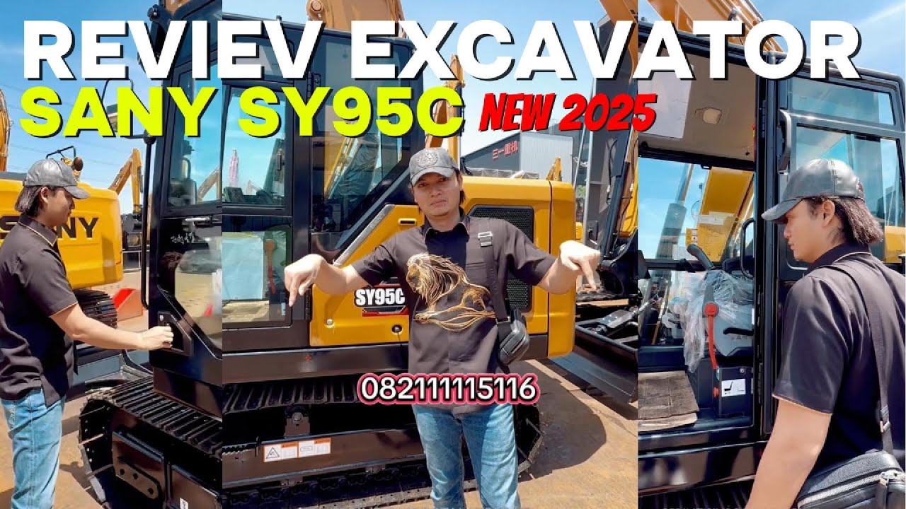 REVIEW NEW EXCAVATOR SANY SY95C - YouTube