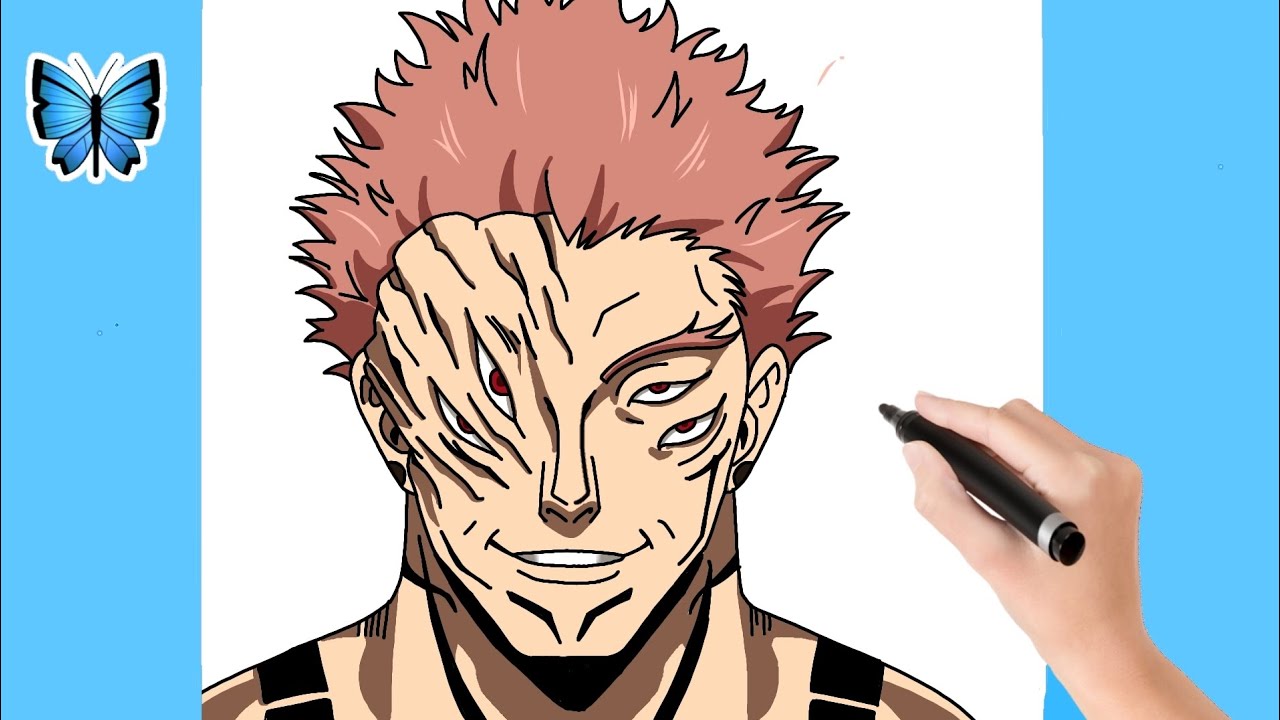 How to draw Ryomen Sukuna True Form from Jujutsu Kaisen Step by Step ...