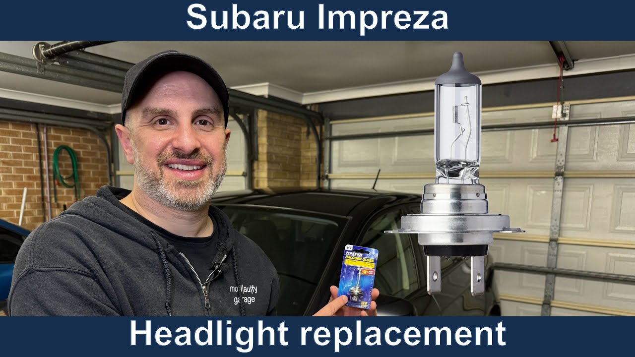 Subaru Impreza headlight bulb replacement - YouTube