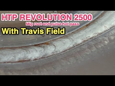 HTP Revolution 2500 PIPE WELDING with arc shots mig and pulse mig - YouTube