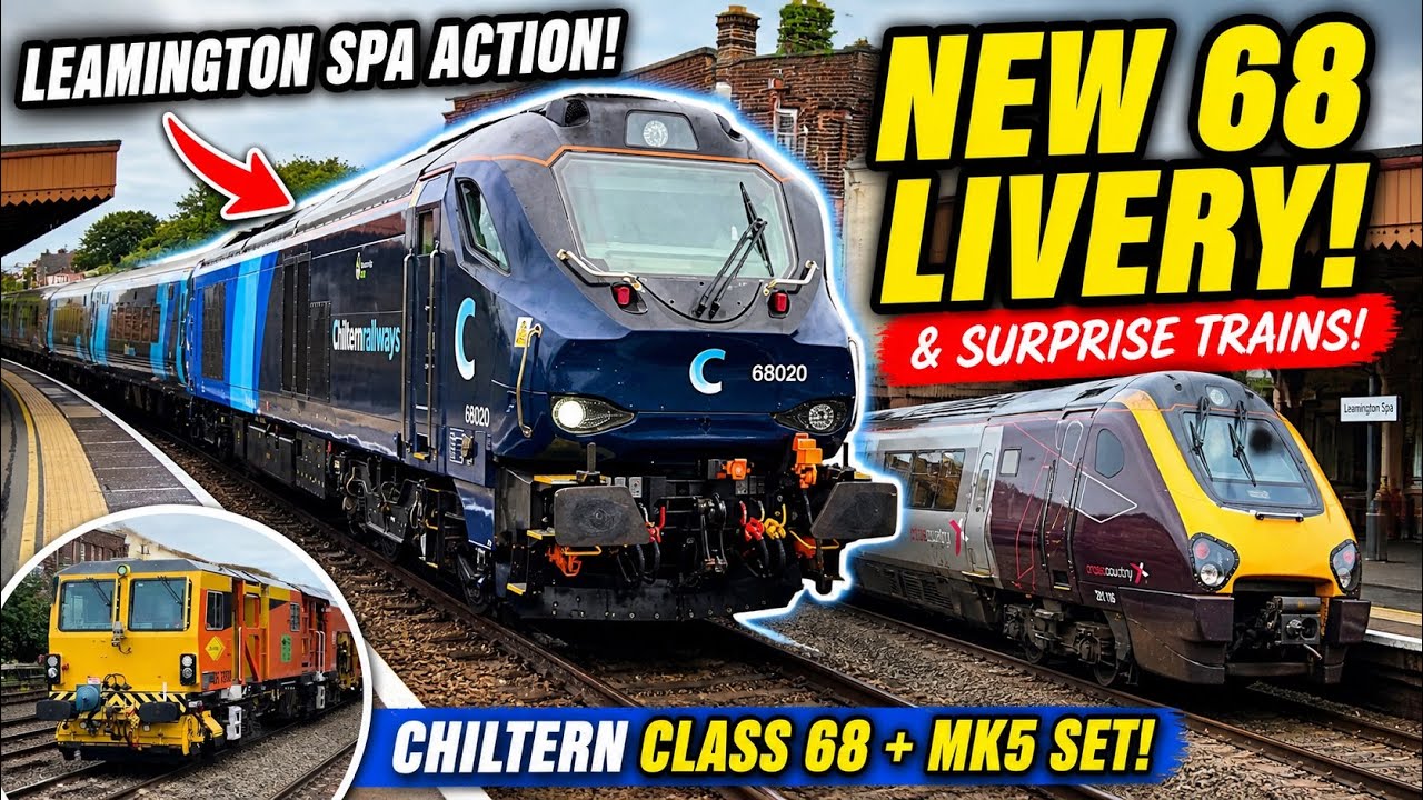 Trains at Leamington spa including the brand new livery Chiltern class ...