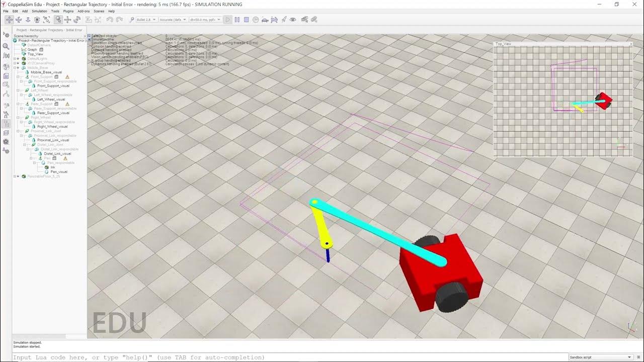 Mobile Manipulator Robot | Closed Loop Control - CS | Rectangular Trajectory | CoppeliaSim - YouTube