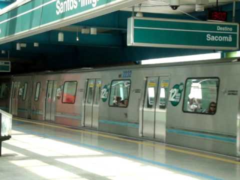 TUE novo Alstom A96 C-223 deixando a Estação Santos Imigrantes rumo ...